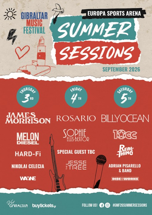 Gibraltar Music Festival Summer Sessions announced - 483/2026